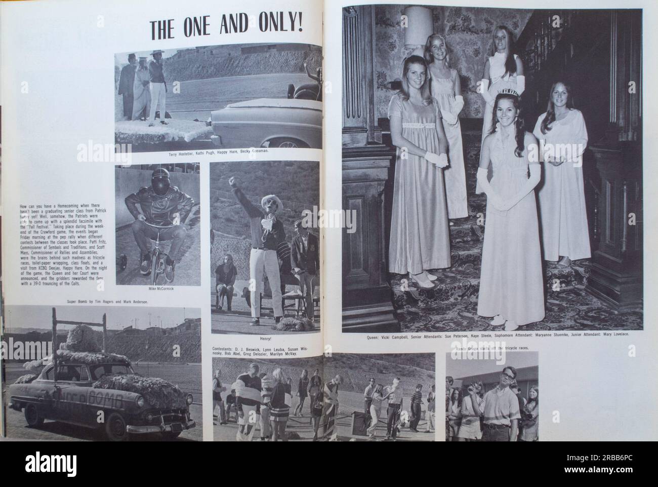 Vintage 1970 high school yearbook, USA Stock Photo - Alamy