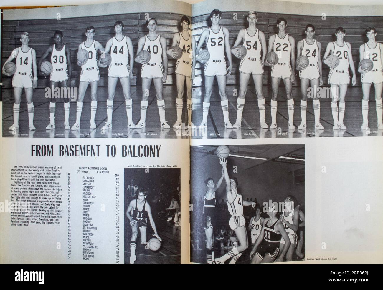 Vintage 1970 high school yearbook, USA Stock Photo - Alamy