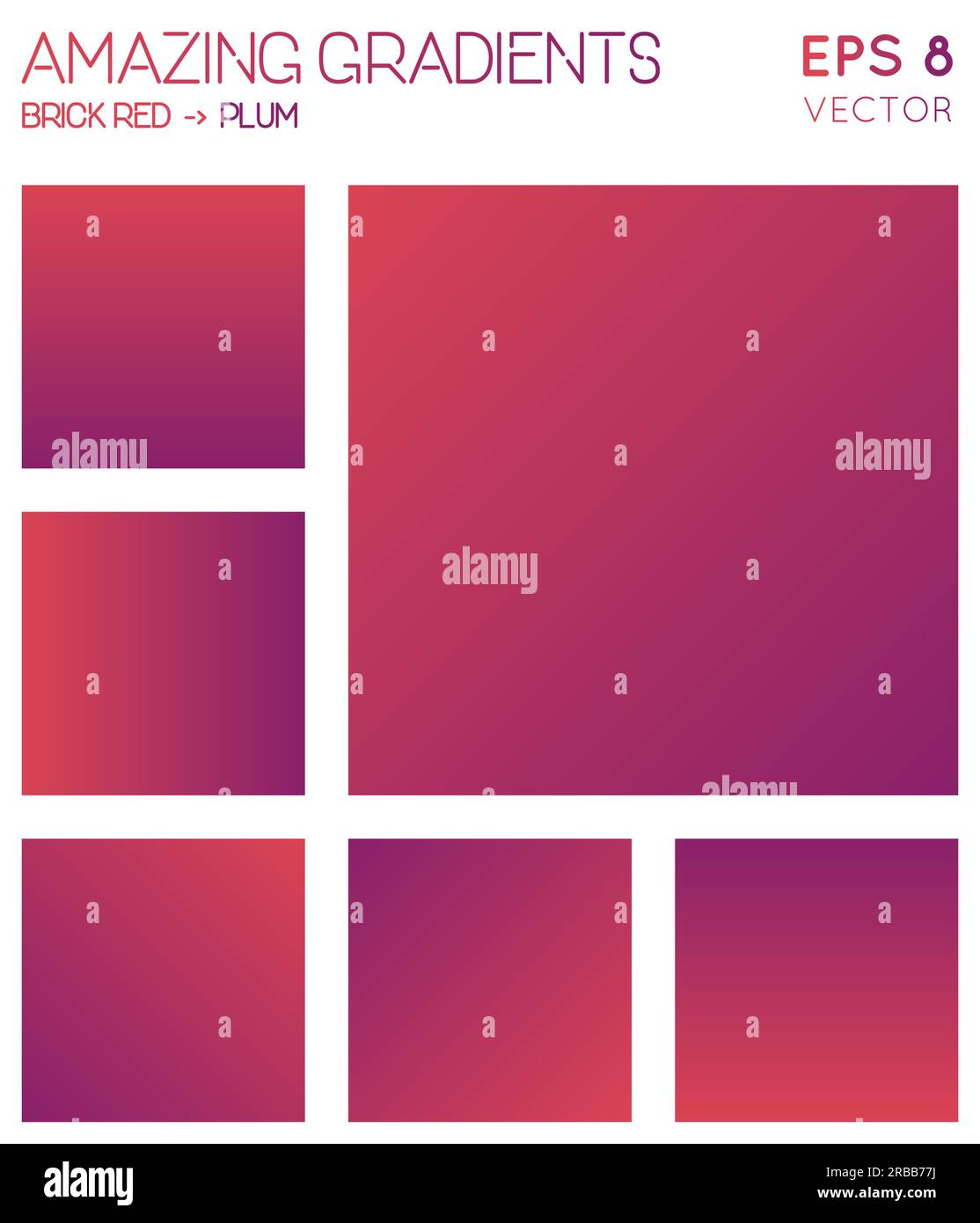 Colorful gradients in brick red and plum color tones. Adorable gradient ...