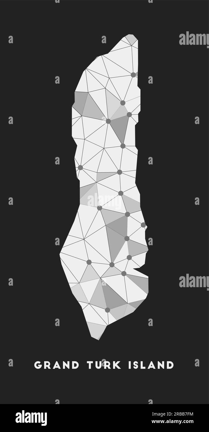 Grand Turk Island - communication network map. Grand Turk Island trendy ...
