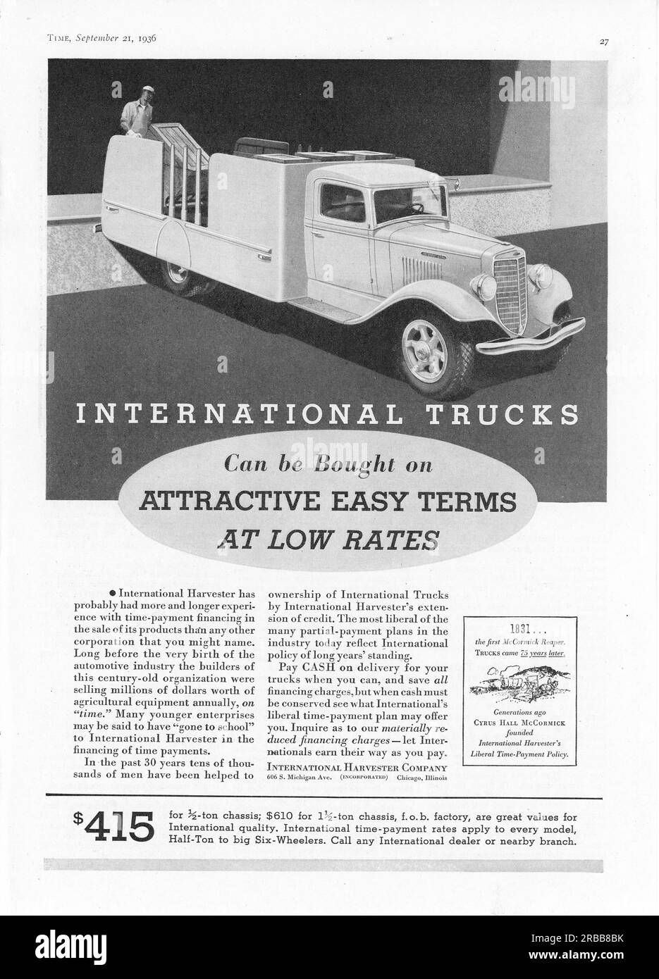 Vintage Time Magazine 21 September 1936 issue advert, USA Stock Photo - Alamy