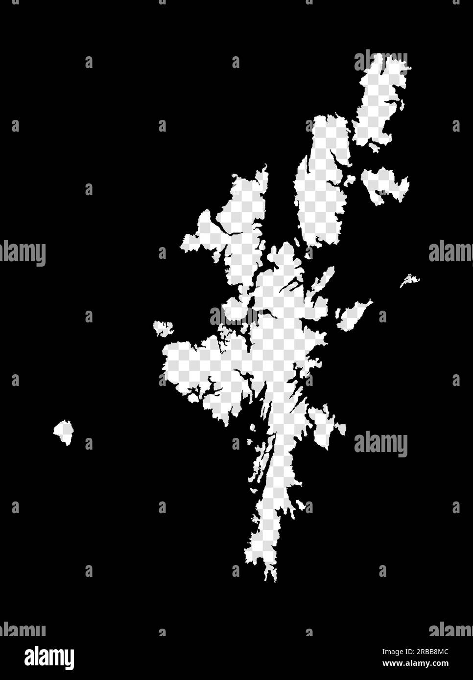 Stencil map of Mainland. Simple and minimal transparent map of Mainland ...