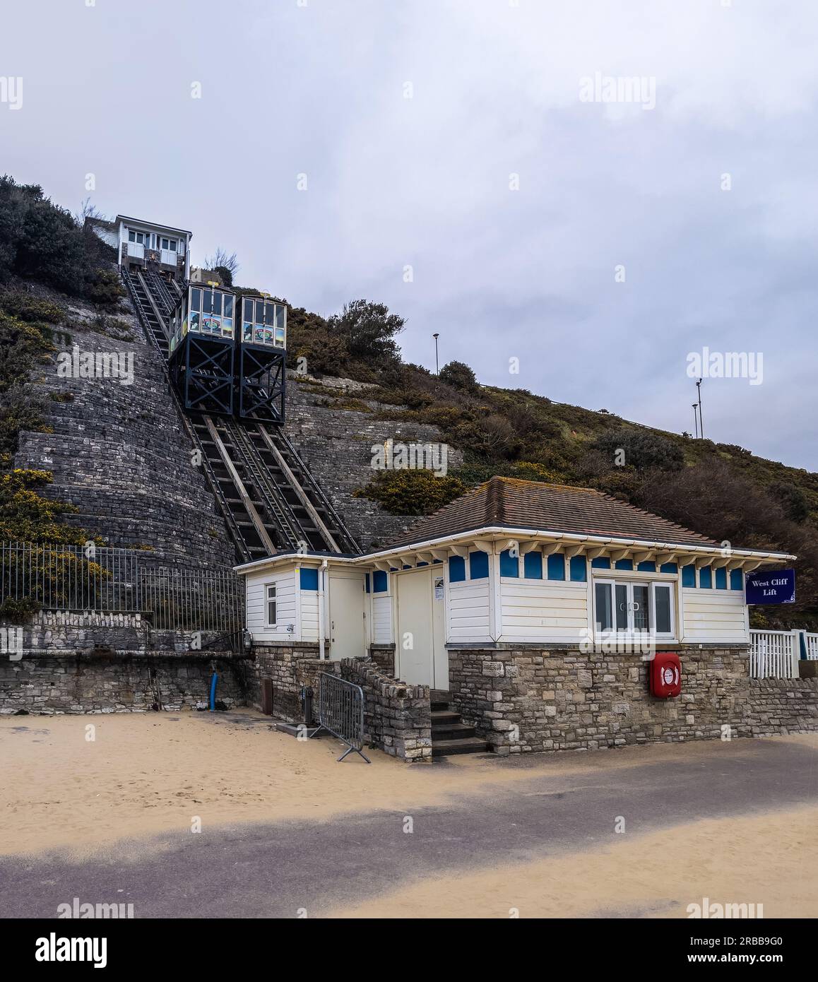 Bournemouth, UK - March 4th 2023: The West Cliff Railway, or West Cliff ...