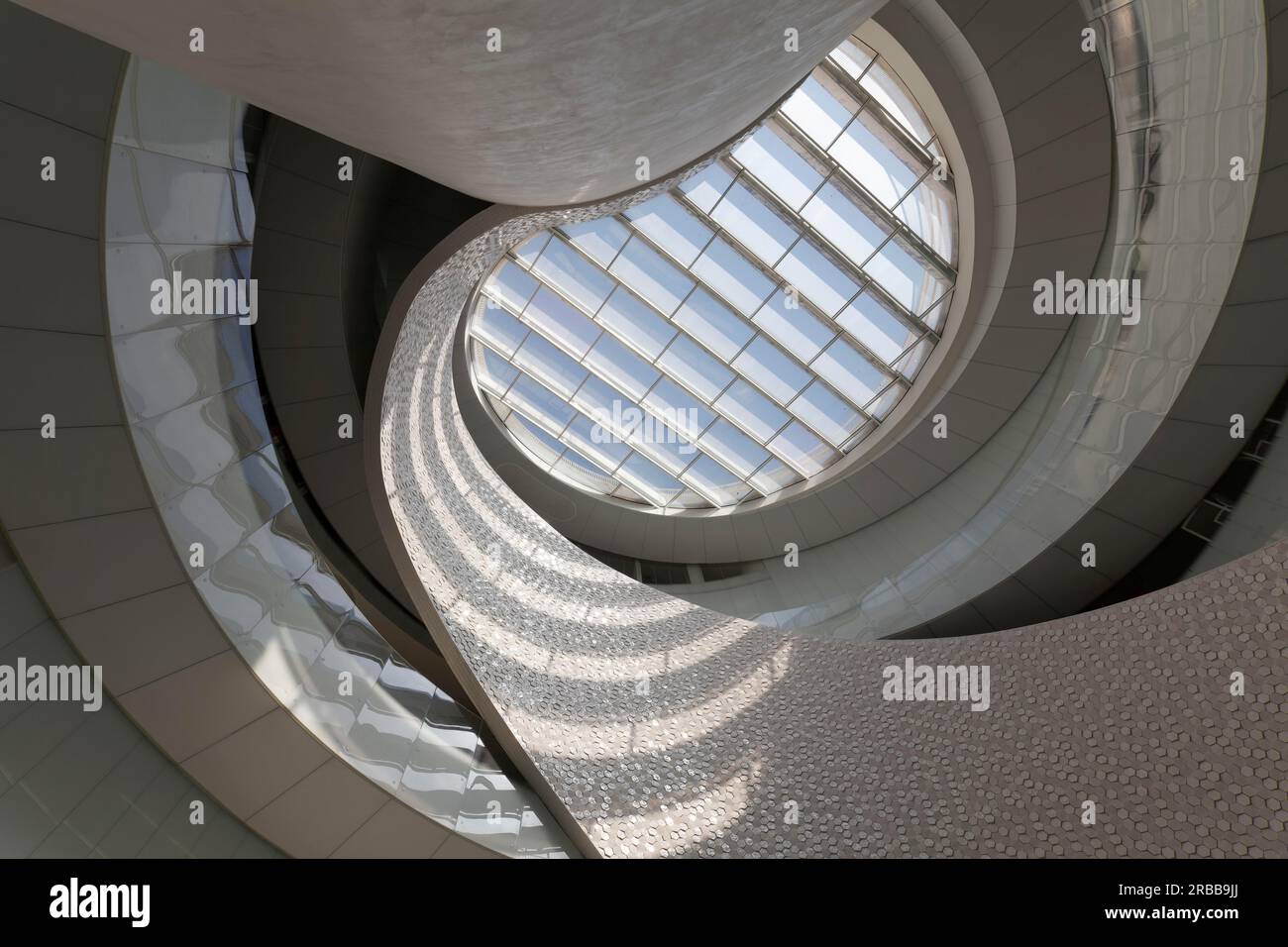 Cruise terminal, Terminal de Cruzeiros, atrium, walls covered with ...