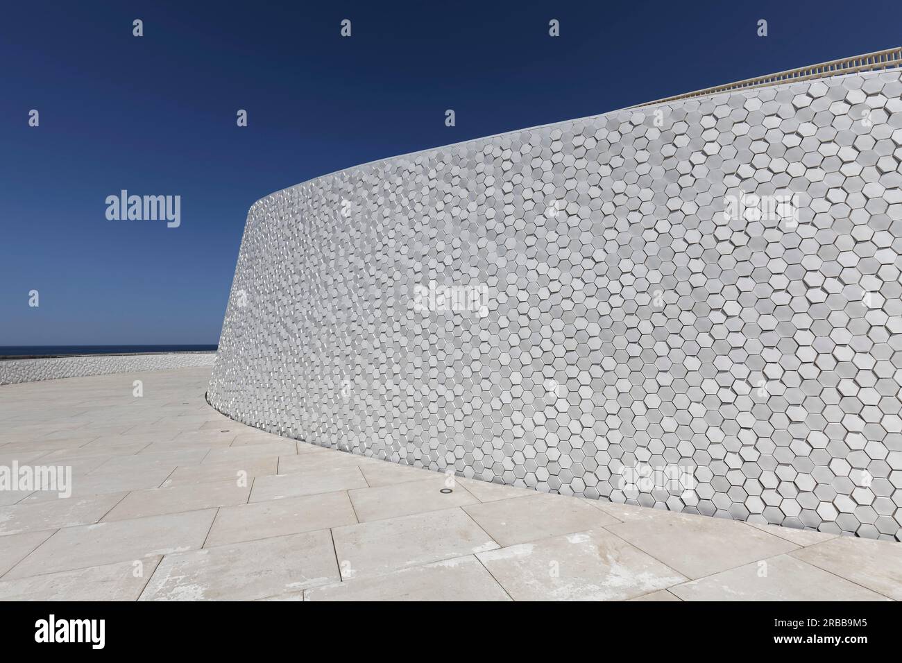 Cruise terminal, Terminal de Cruzeiros, roof terrace covered with white ...