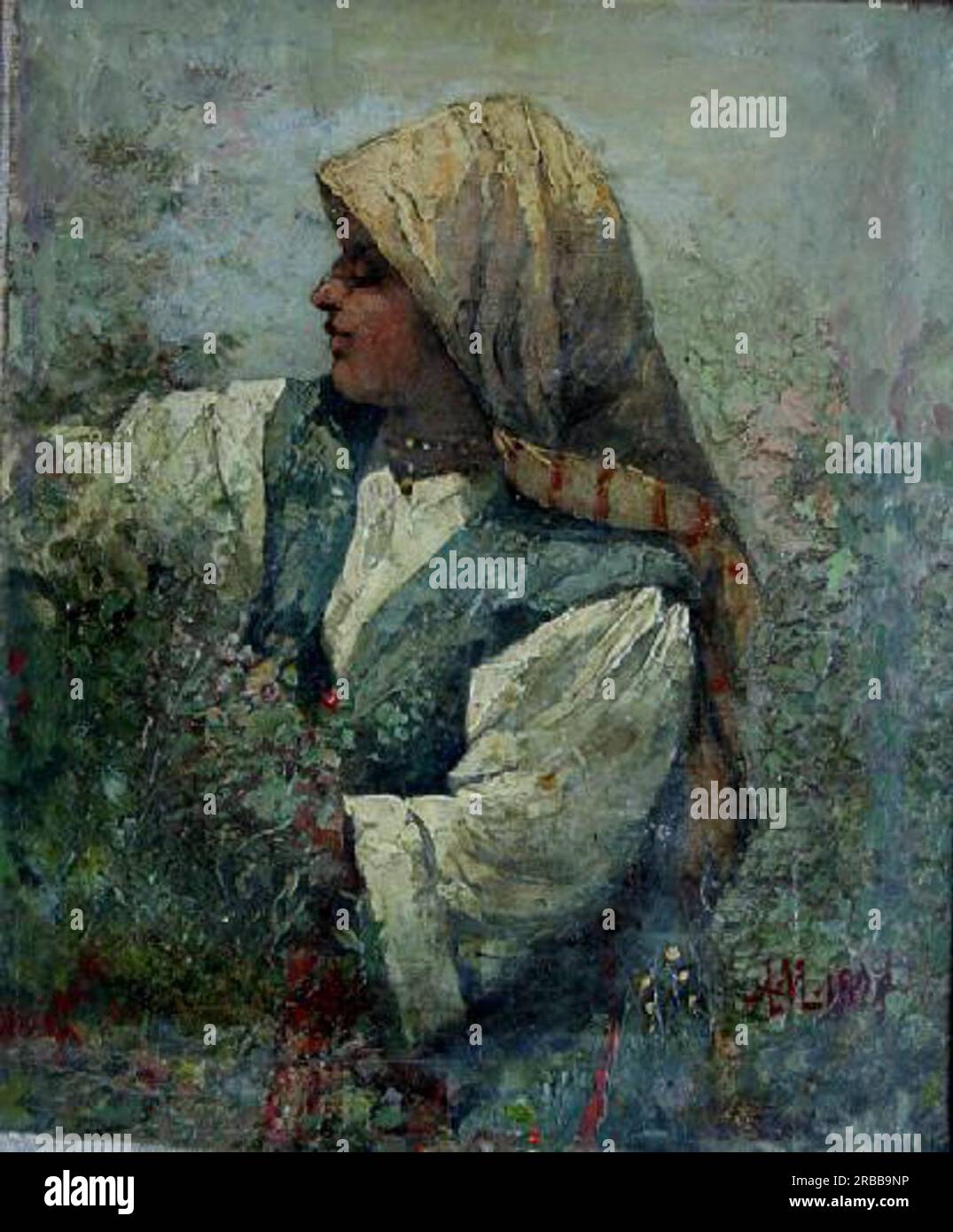 Rose picker by Anton Mitov Stock Photo - Alamy