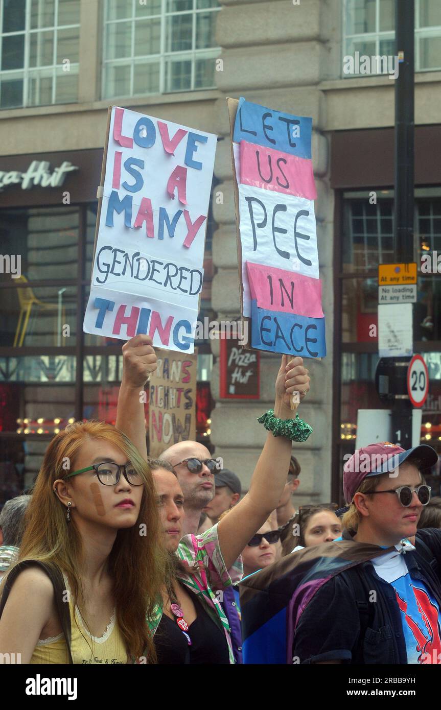 London, UK. 8th July, 2023. Trans Pride 2023: Thousands march in ...