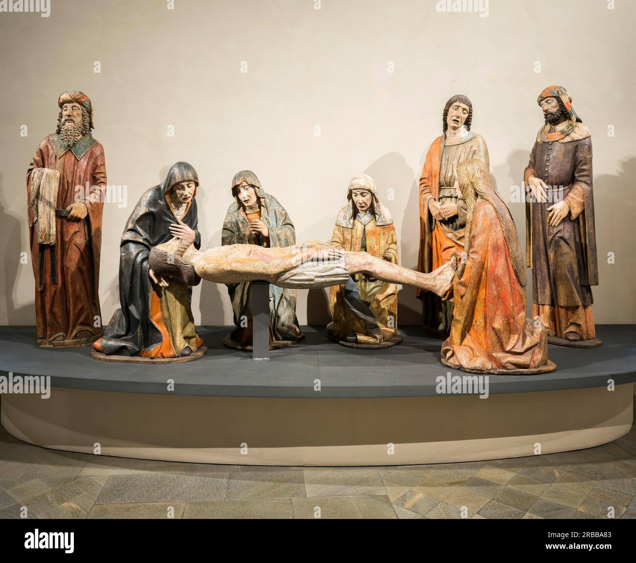 Wooden group of figures, Lamentation of Christ, Compianto su Cristo ...