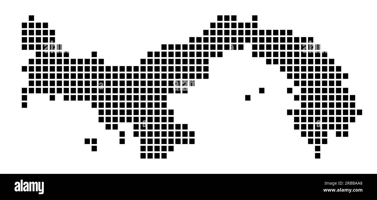 Panama map. Map of Panama in dotted style. Borders of the country ...