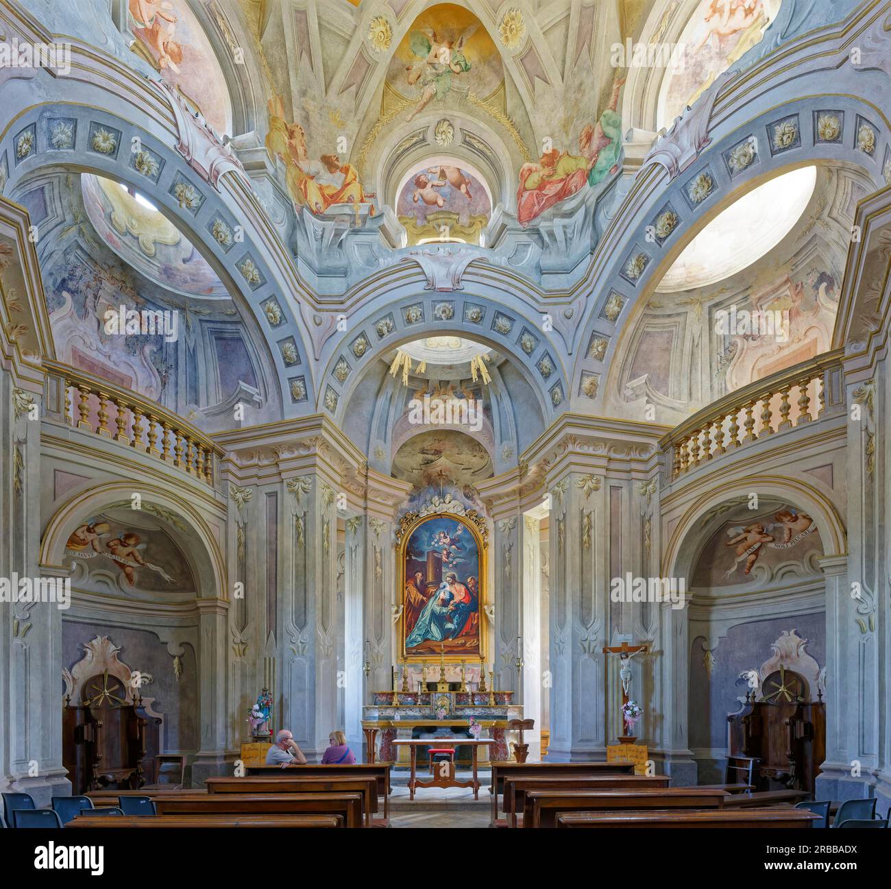 Interior, Central Rooml, Santuario del Valinotto, Visitation of the ...