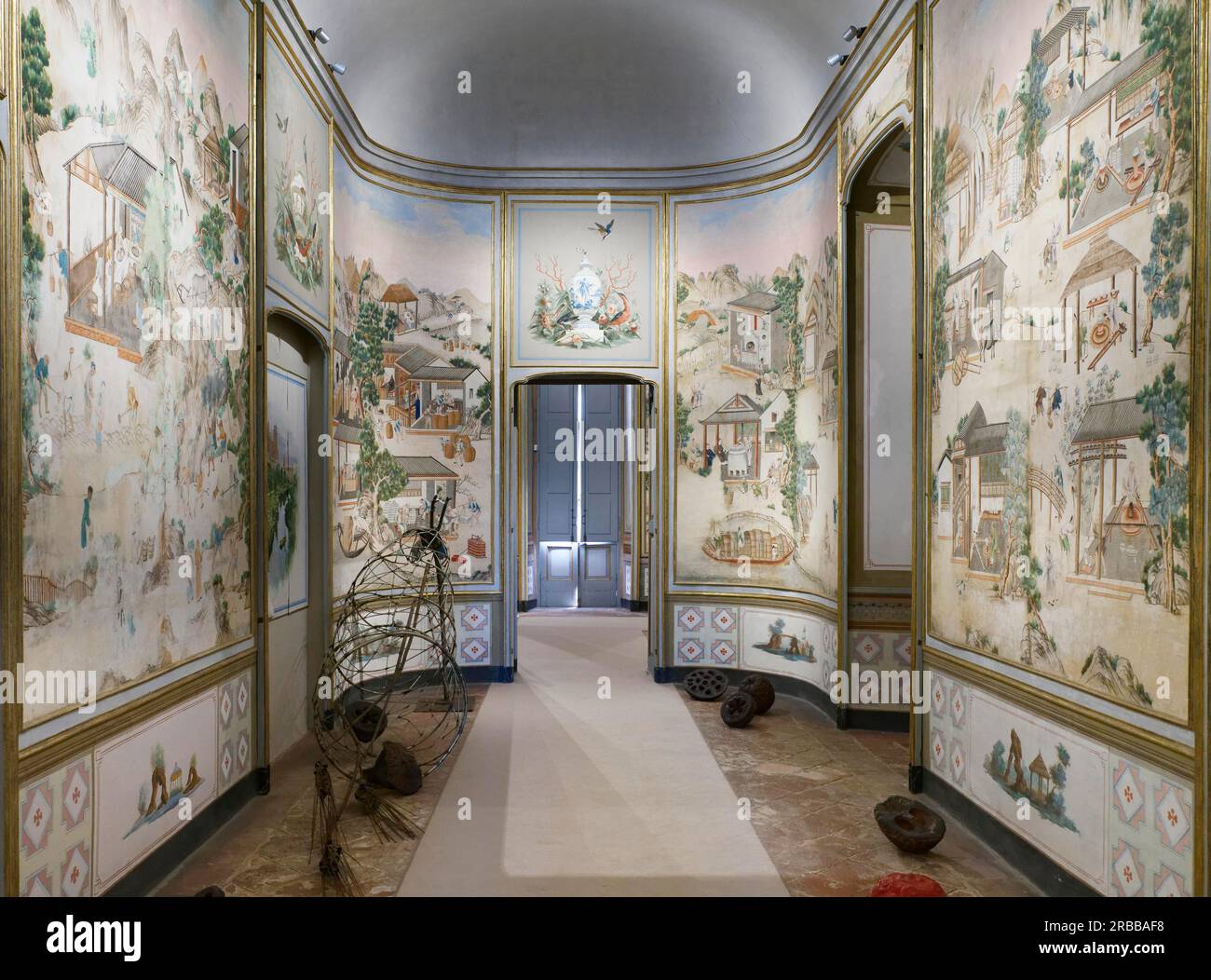 Chinoiserie, Chinese room, Sala cinese, Chinese wallpaper from the life ...