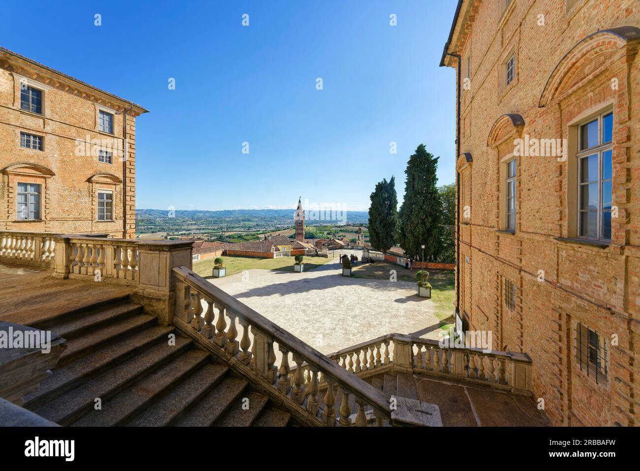 View from Govone Castle, Castello Govone, architect Guarino Guarini ...