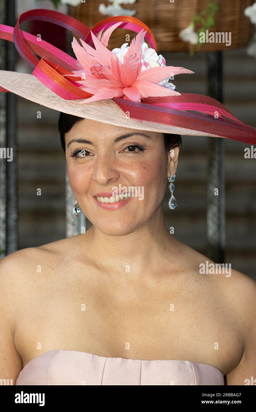 Autun, France. 08th July, 2023. Princess Yasmine Murat poses after the ...