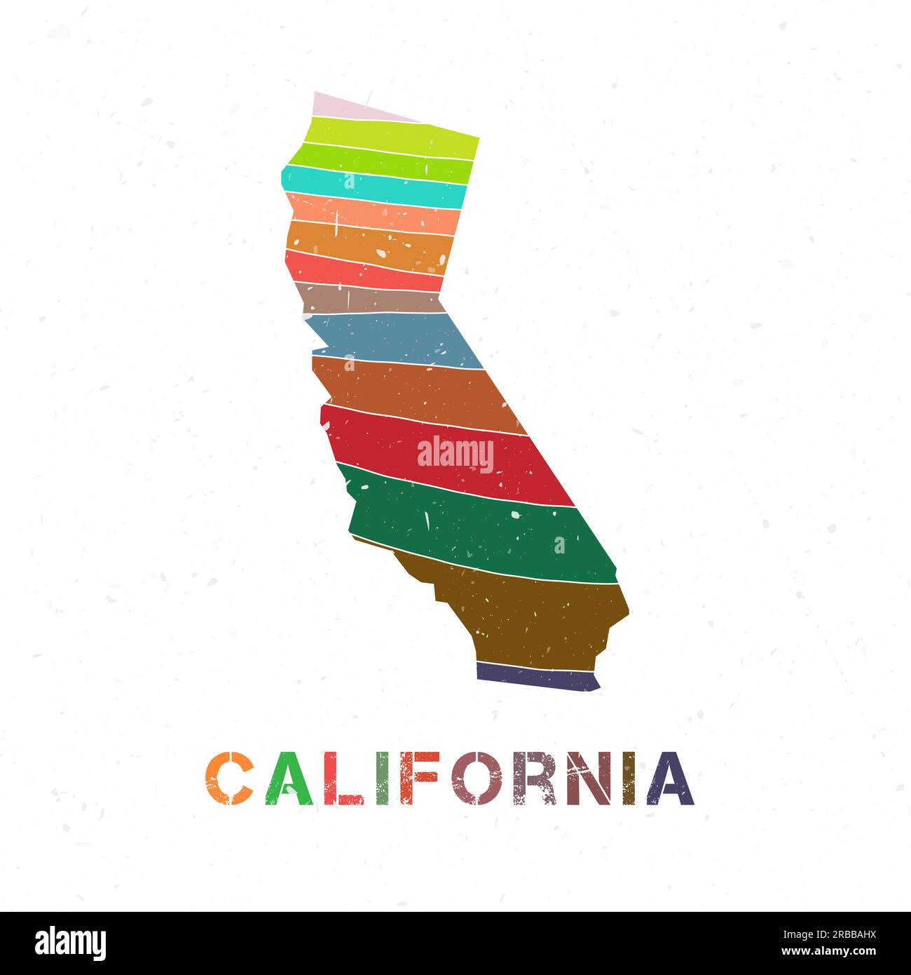 California map design. Shape of the US state with beautiful geometric ...