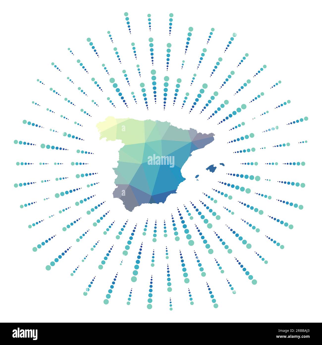 Spain geographic features map