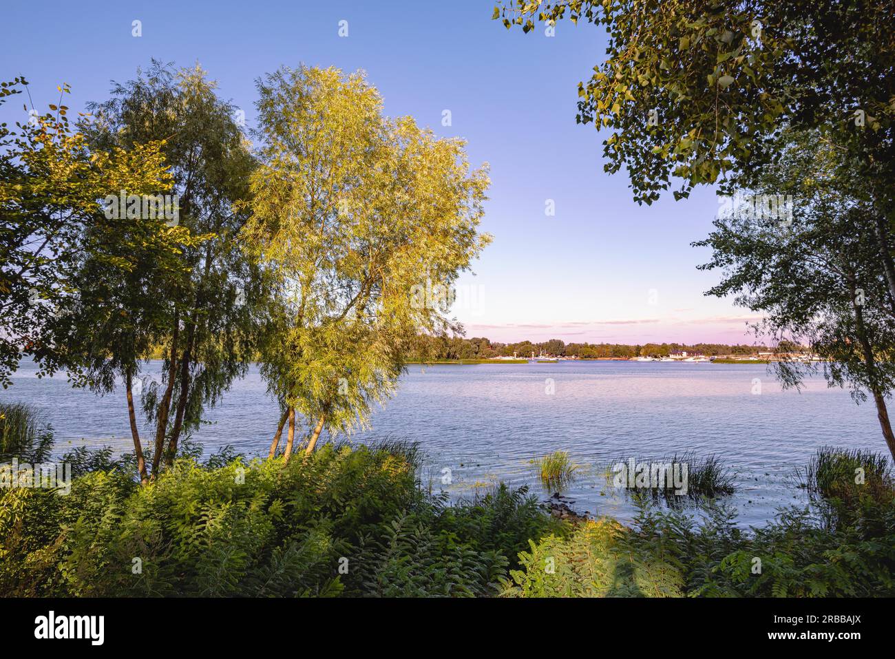 The Dnieper River seen from Natalka Park in Kiev, Ukraine, during a ...