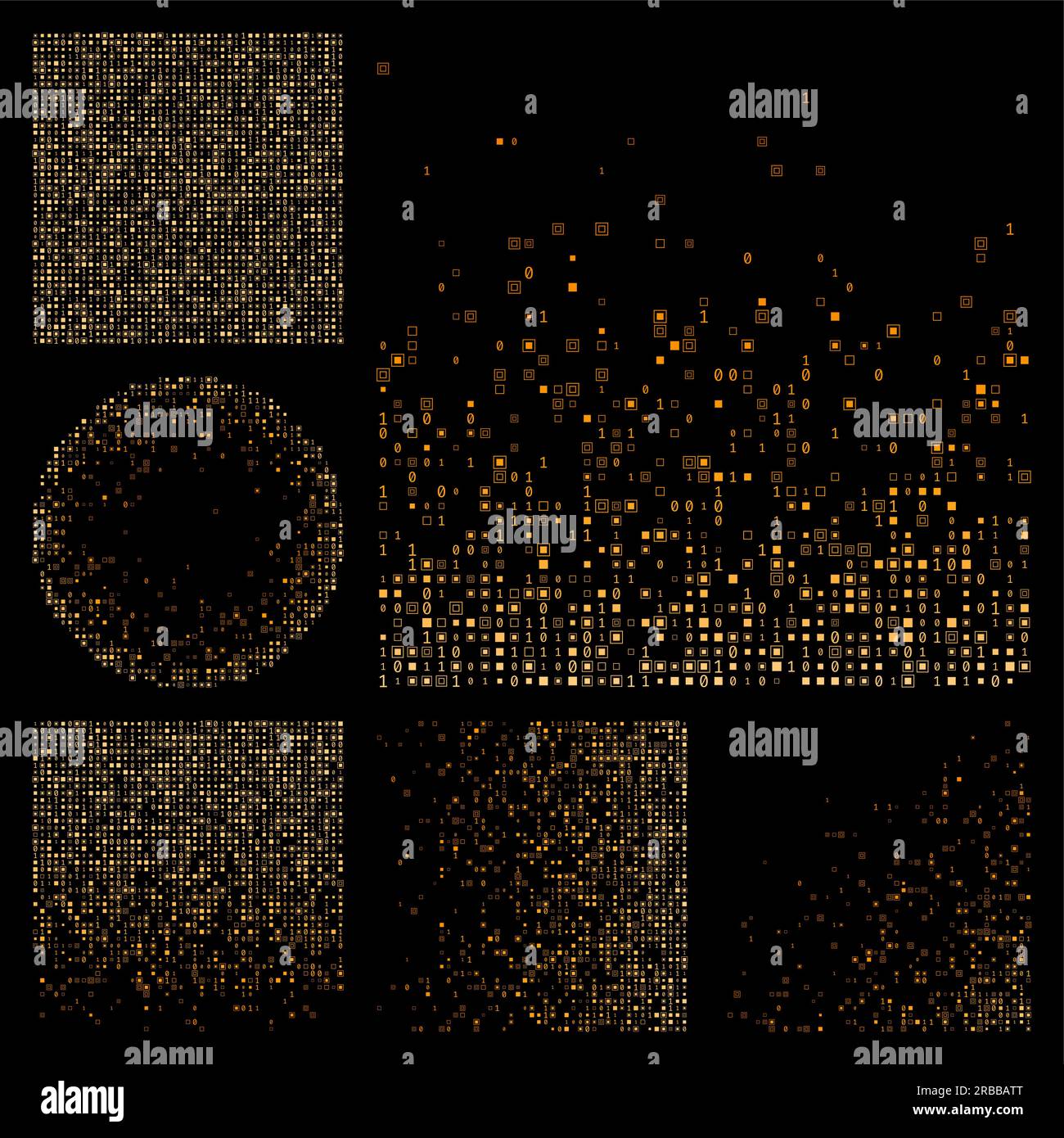 Matrix background. Orange color theme backgrounds. Gradiented geometric ...