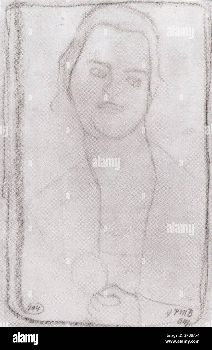 Study for Portrait of Clara Rilke-Westhoff 1905 by Paula Modersohn ...