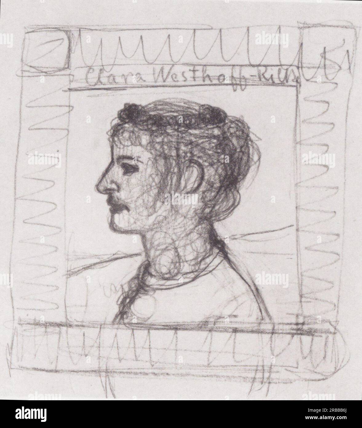 Portrait of Clara Rilke-Westhoff 1902 by Paula Modersohn-Becker Stock ...