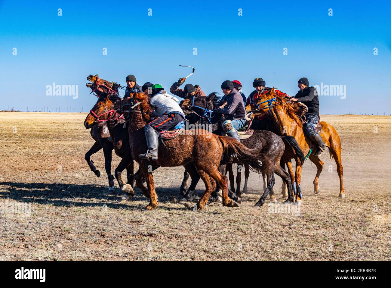 Kokpar, national horse game, Kazakhstan Stock Photo - Alamy