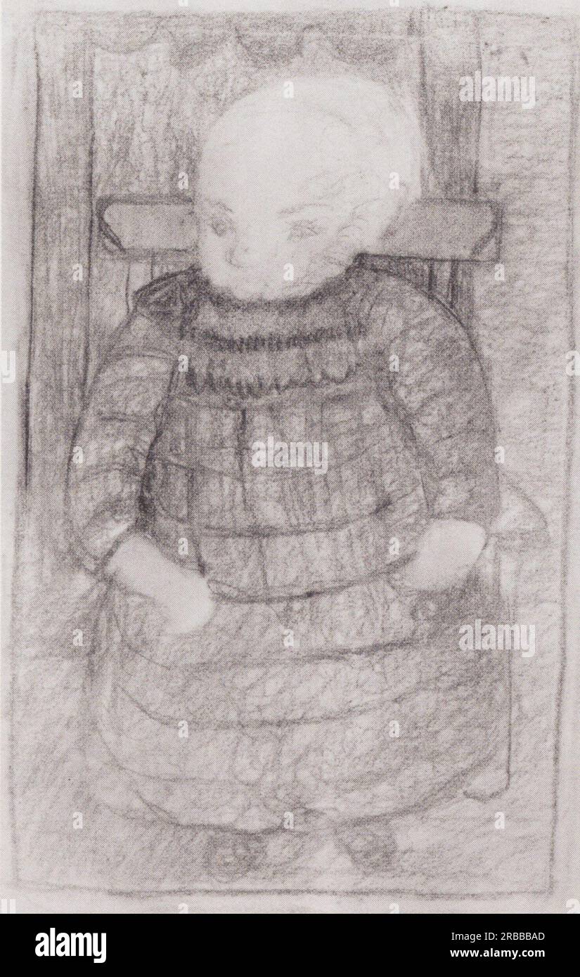 Seated child in an Armchair 1902 by Paula Modersohn-Becker Stock Photo ...