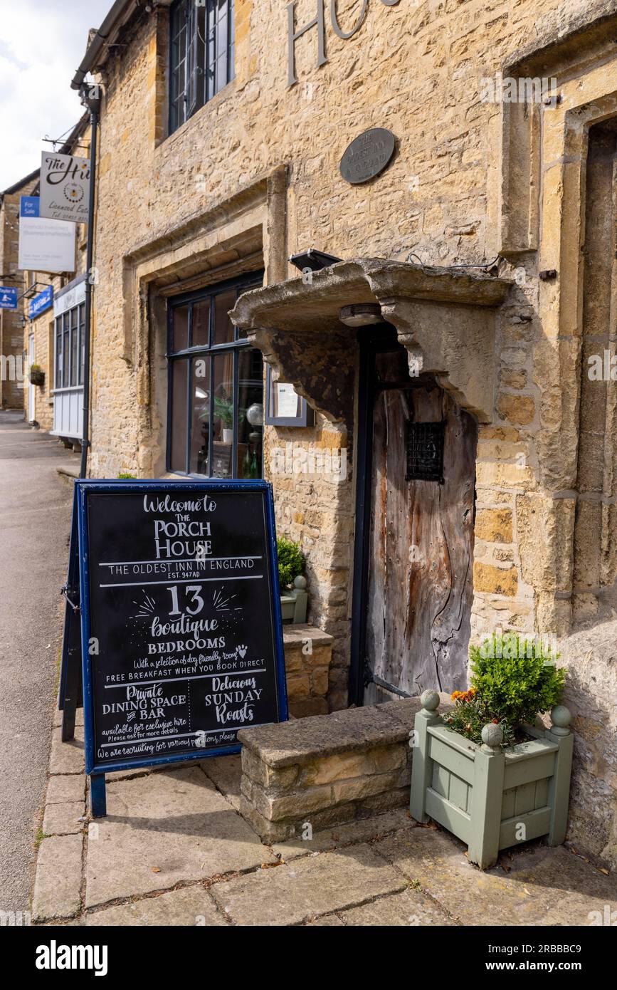 The Porch House, historic pub, market town of Stow-on-the-Wold ...