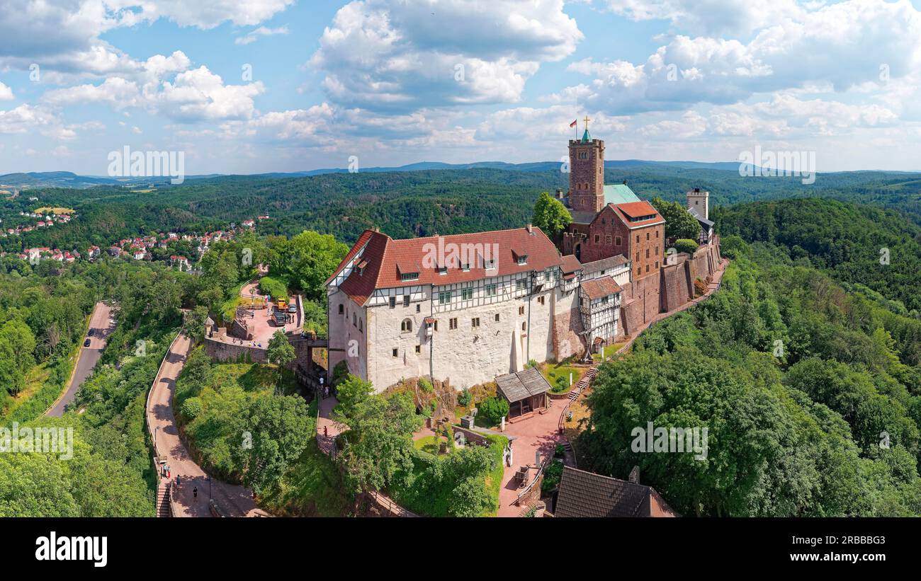 Wartburg, hilltop castle, sectional castle, 411 m a.s.l., originally ...