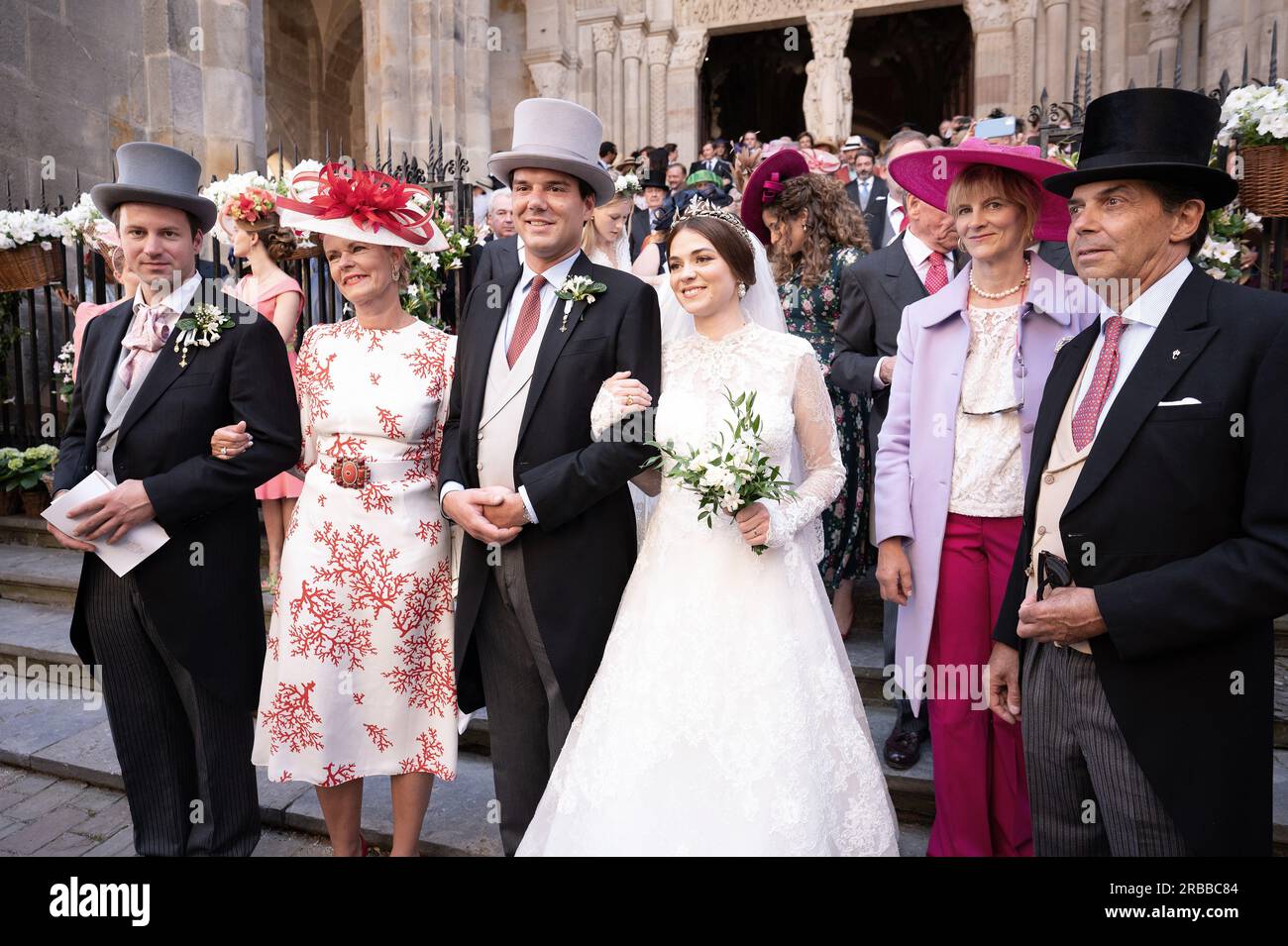 Autun, France. 08th July, 2023. Prince Amaury Bourbon-Parme and Pelagie ...