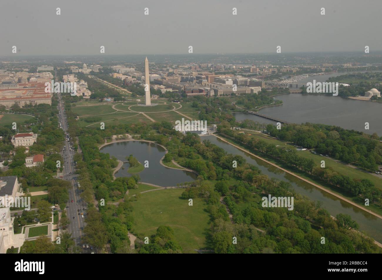 Aerial views of Washington, D.C. buildings, monuments, landscapes ...