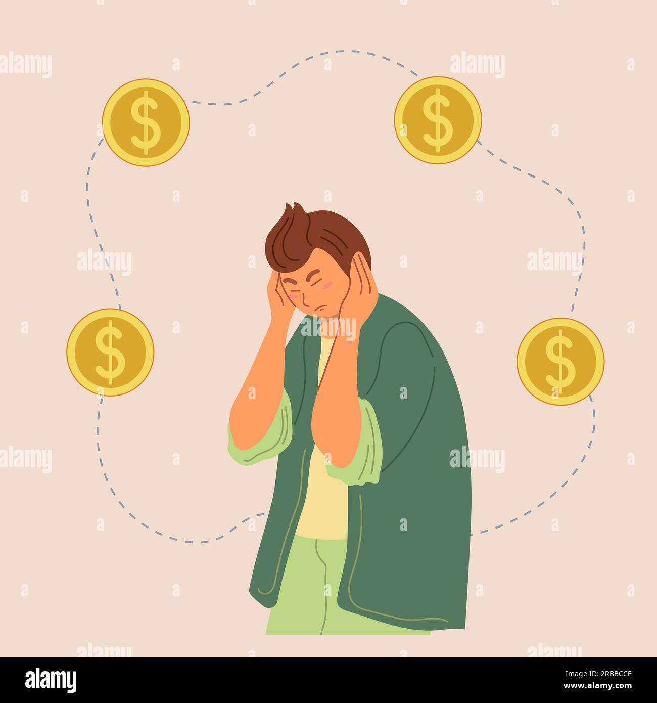 Cartoon money failure hi-res stock photography and images - Alamy