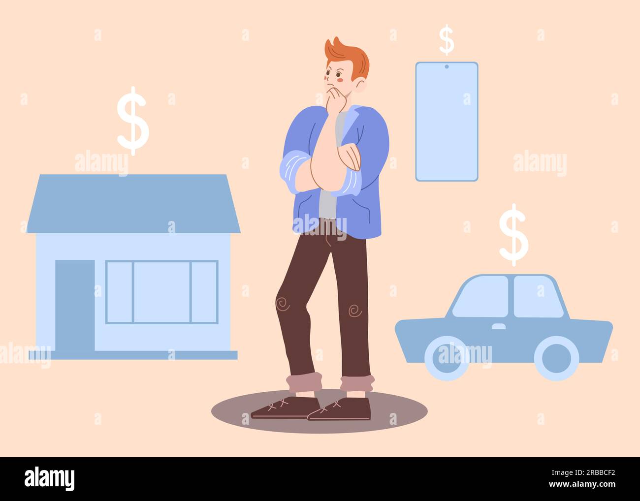 Can't afford house Stock Vector Images - Alamy