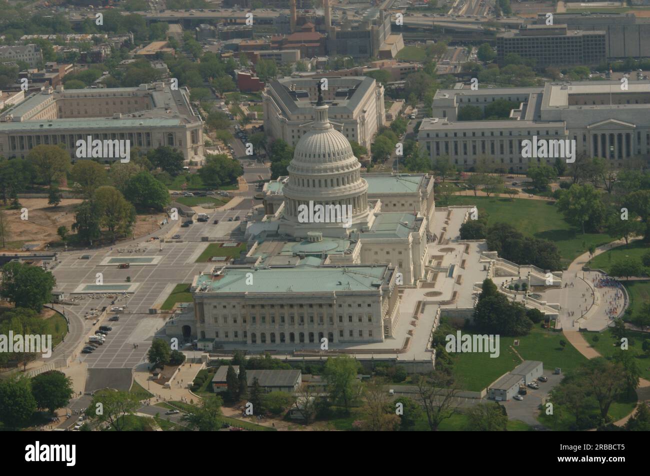 Aerial views of Washington, D.C. buildings, monuments, landscapes ...
