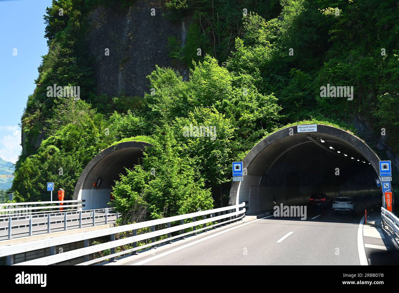 Switzerland has many highway tunnels dig right through their mountains ...