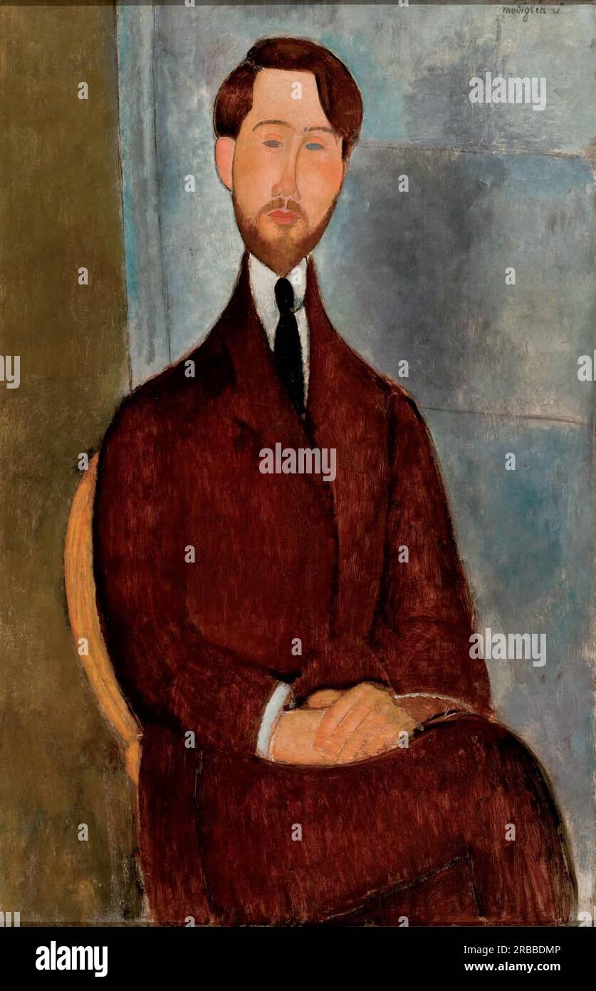 Portrait of Leopold Zborowski 1917; Paris, France by Amedeo Modigliani ...