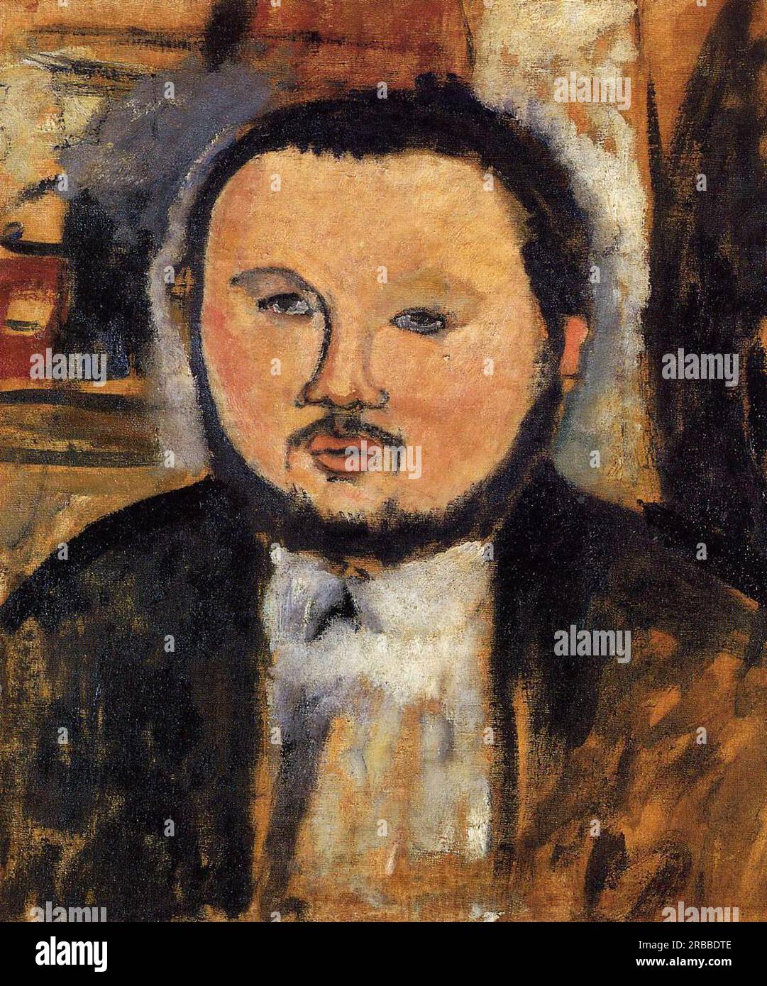 Portrait of Diego Rivera 1914; Paris, France by Amedeo Modigliani Stock ...