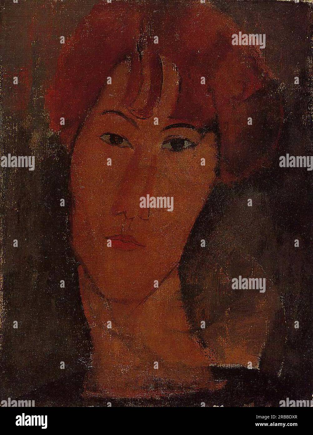 Portrait of Pardy c.1917; Paris, France by Amedeo Modigliani Stock ...