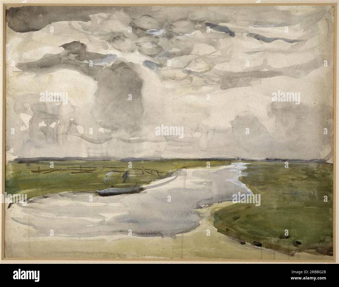 Meandering Landscape with River 1907 by Piet Mondrian Stock Photo - Alamy