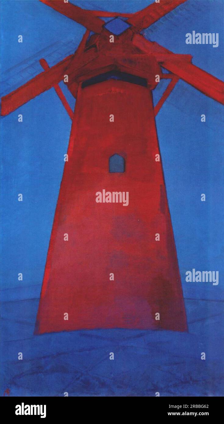 Red mill mondrian hi-res stock photography and images - Alamy