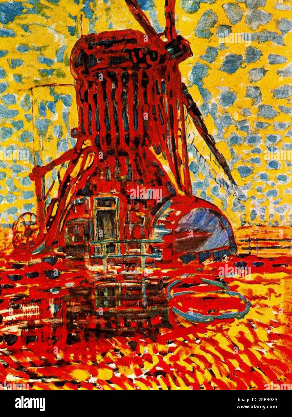 Mill in Sunlight: The Winkel Mill 1908; Le Pouldu, France by Piet ...