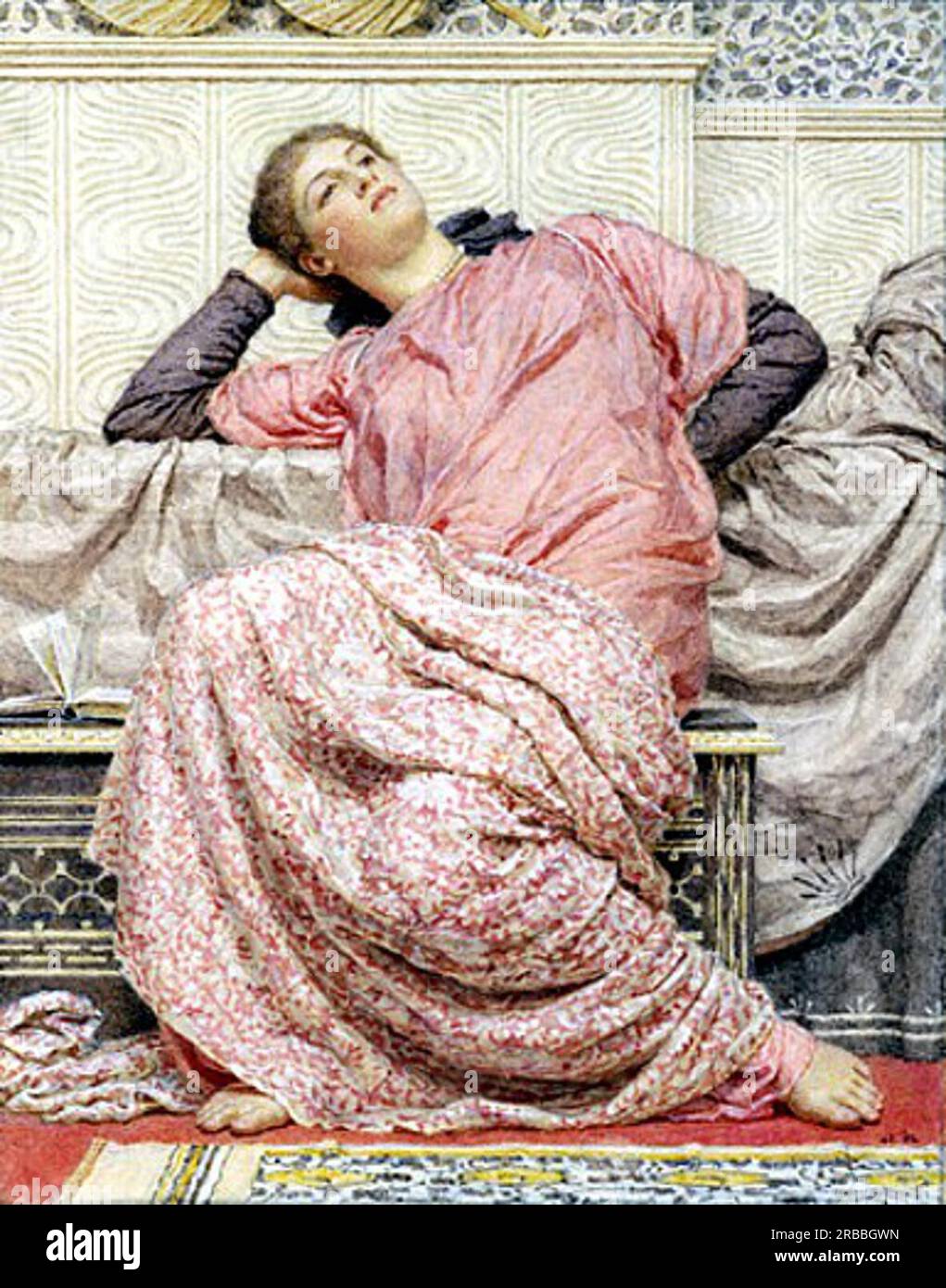 An Open Book by Albert Joseph Moore Stock Photo - Alamy