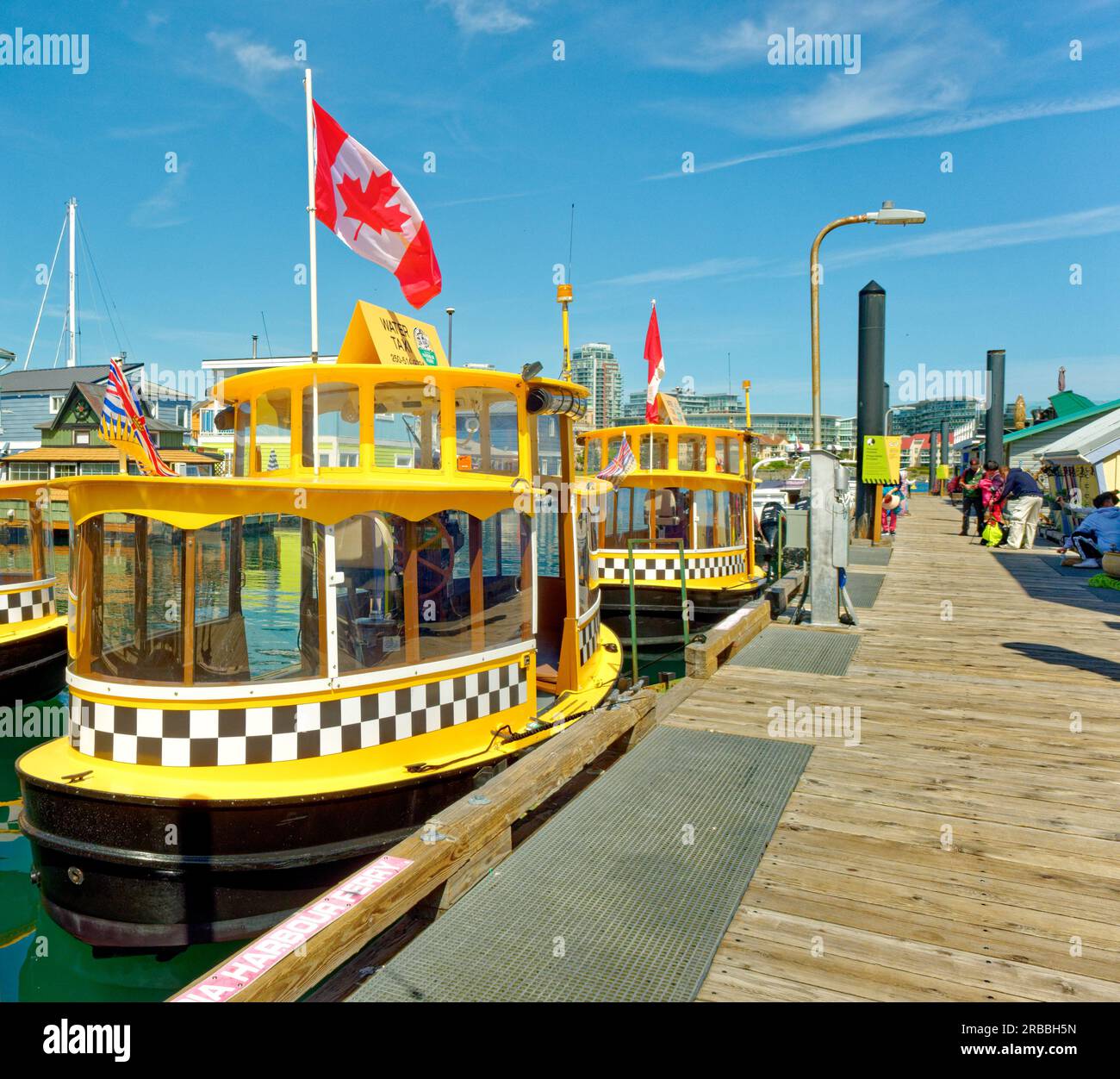 VICTORIA, BRITISH COLUMBIA - May 2, 2023: Fisherman's Wharf is a unique ...