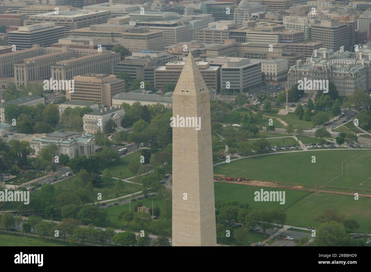 Aerial views of Washington, D.C. buildings, monuments, landscapes ...