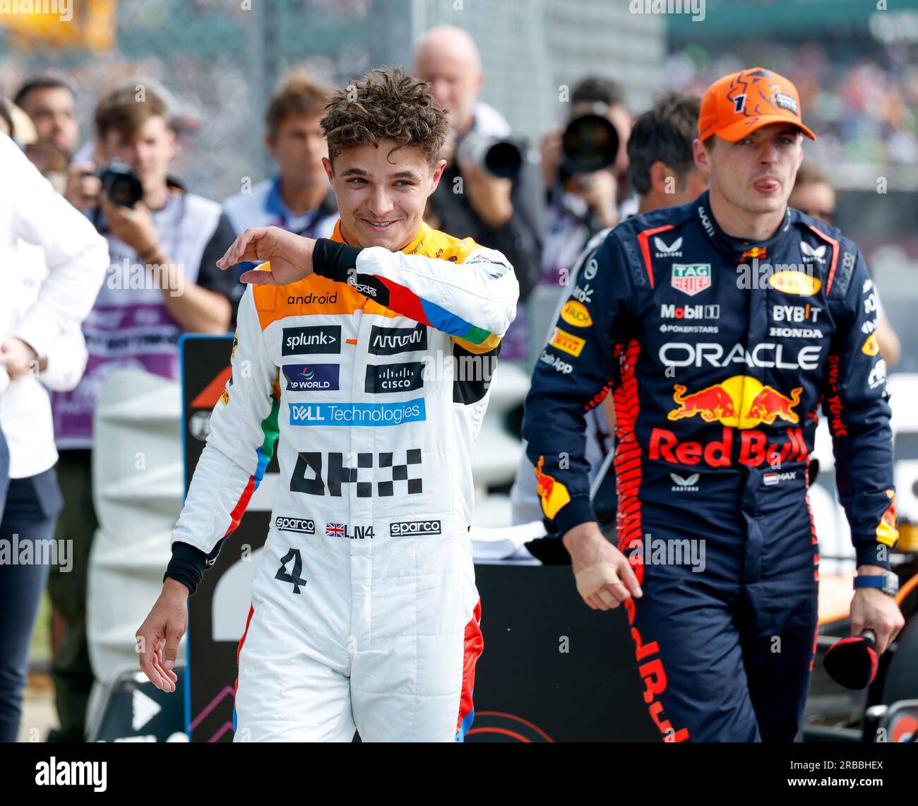 NORRIS Lando (gbr), McLaren F1 Team MCL60, portrait VERSTAPPEN Max (ned ...