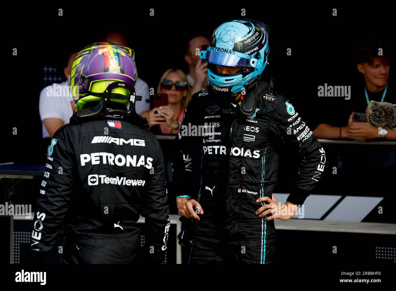 HAMILTON Lewis (gbr), Mercedes AMG F1 Team W14, portrait RUSSELL George ...