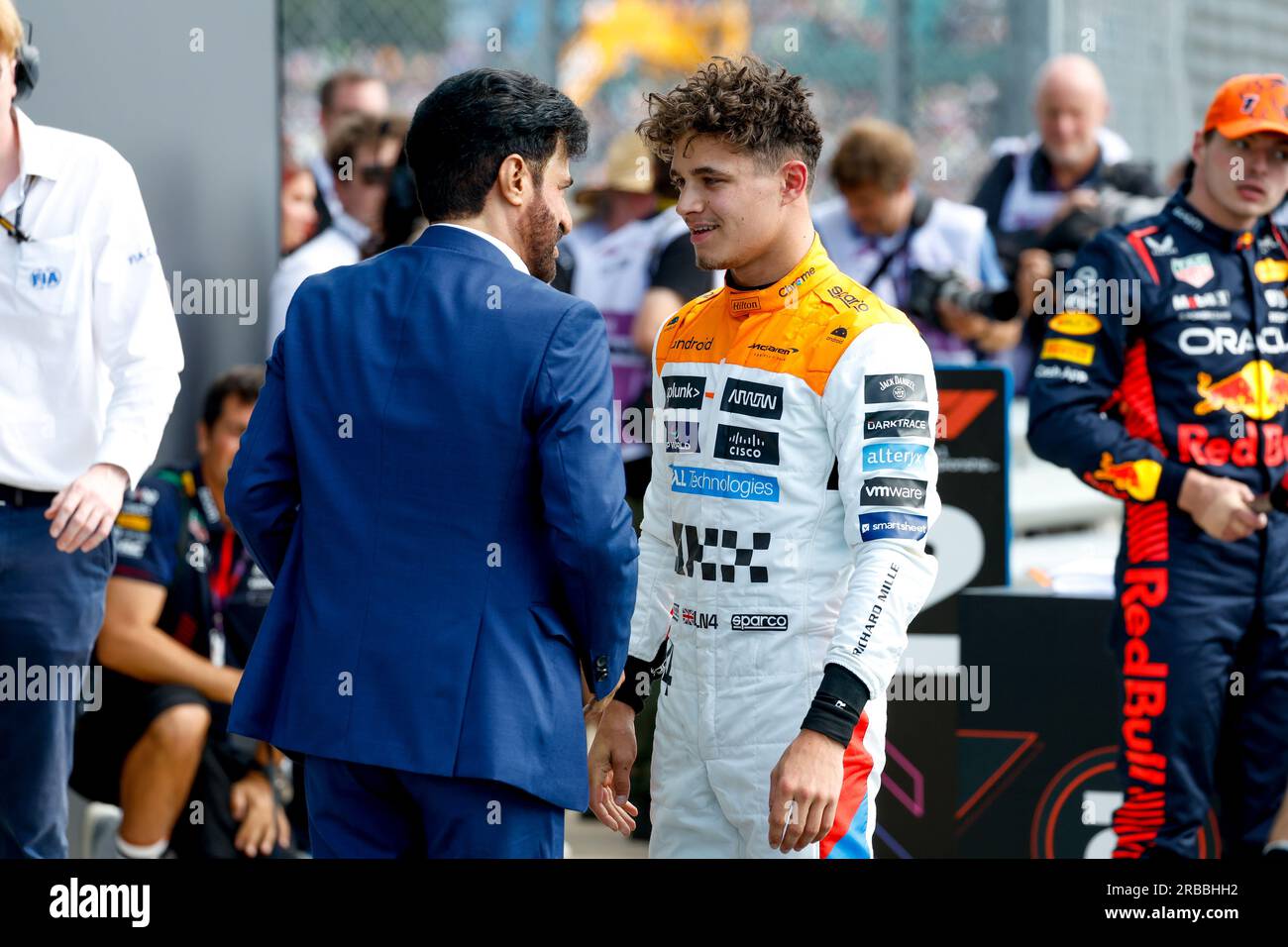 BEN SULAYEM Mohammed (uae), President of the FIA, portrait NORRIS Lando ...