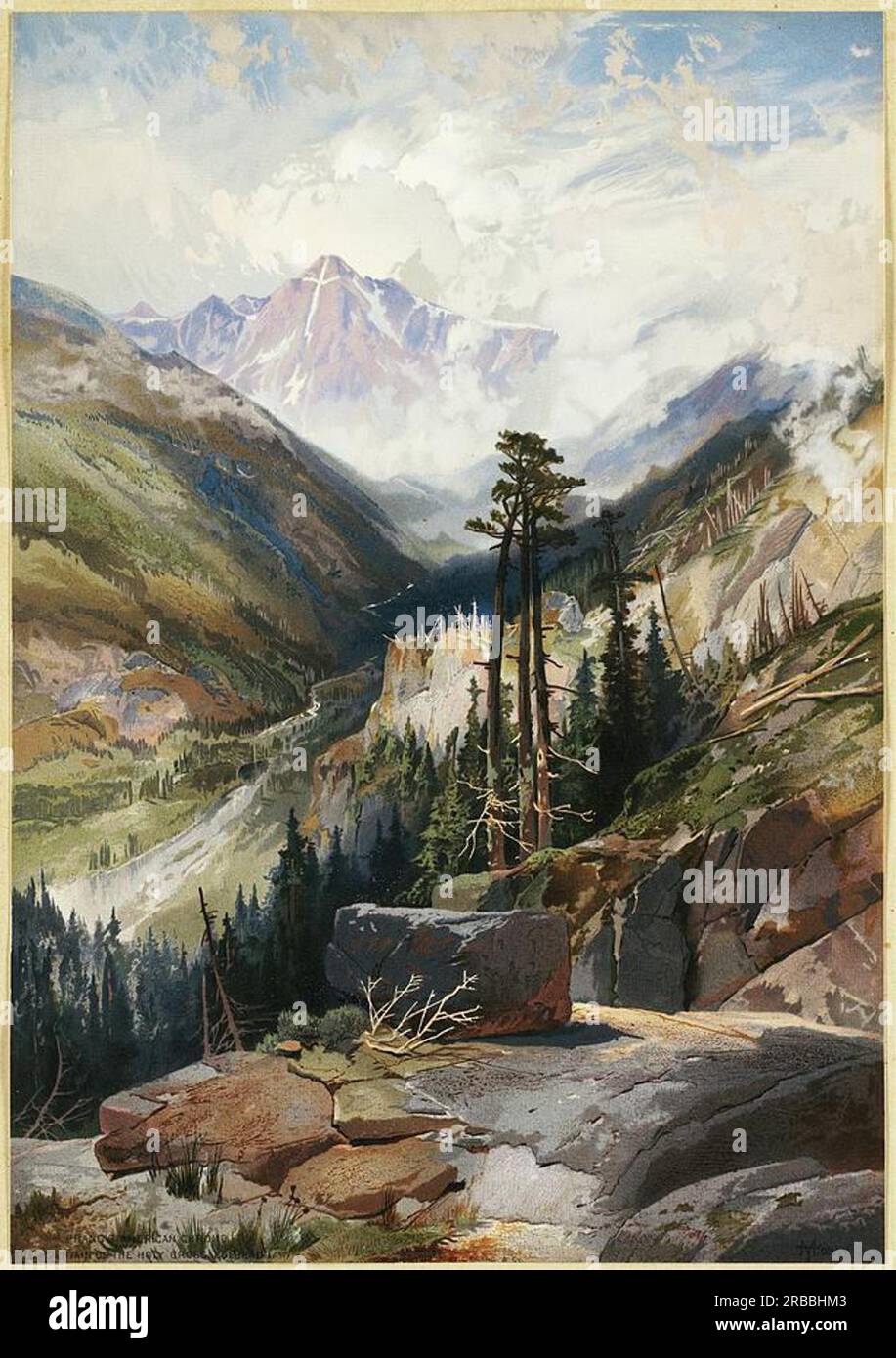 The Mountain of the Holy Cross Colorado by Thomas Moran Stock Photo - Alamy