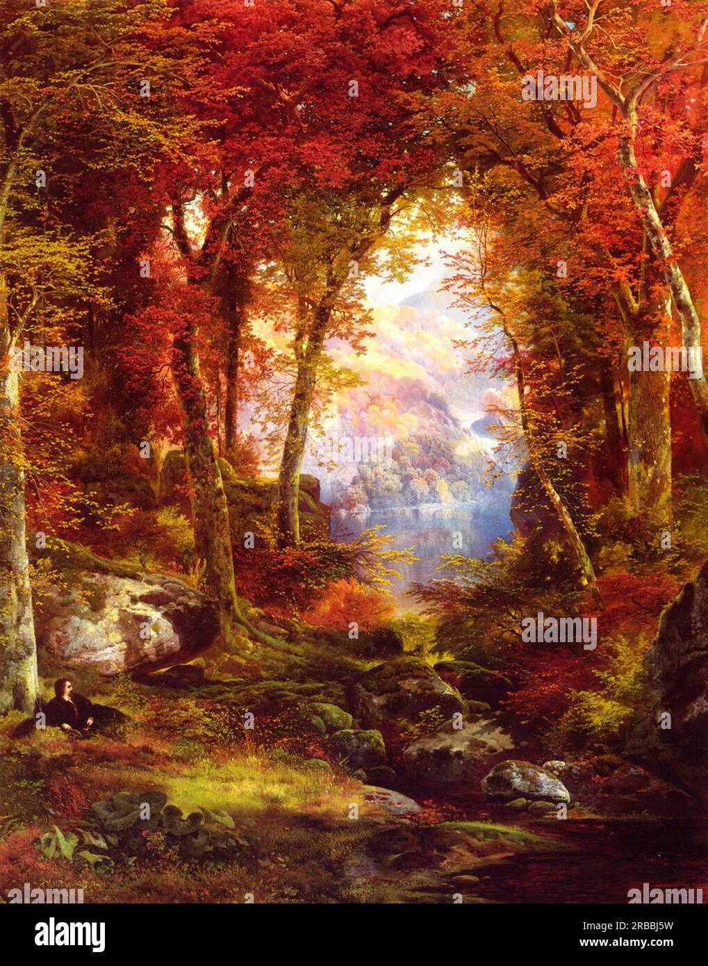 Under the Trees 1865 by Thomas Moran Stock Photo - Alamy