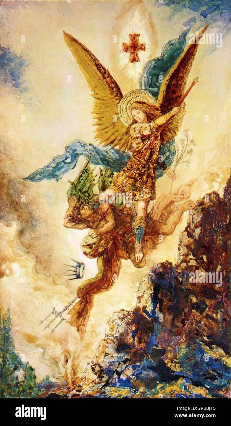Saint michael vanquishing satan hi-res stock photography and images - Alamy