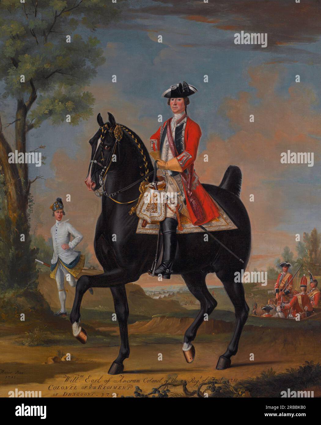 William Kerr, 4th Marquess of Lothian on a Charger 1751 by David Morier ...