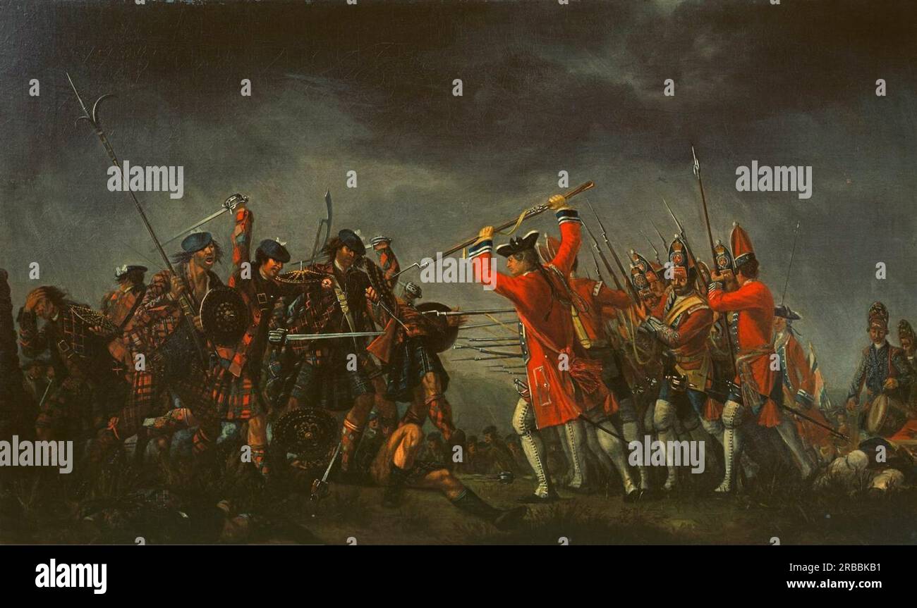 The Battle of Culloden 1746 by David Morier Stock Photo - Alamy
